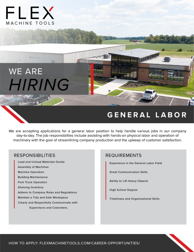 General Labor - Flex Machine Tools